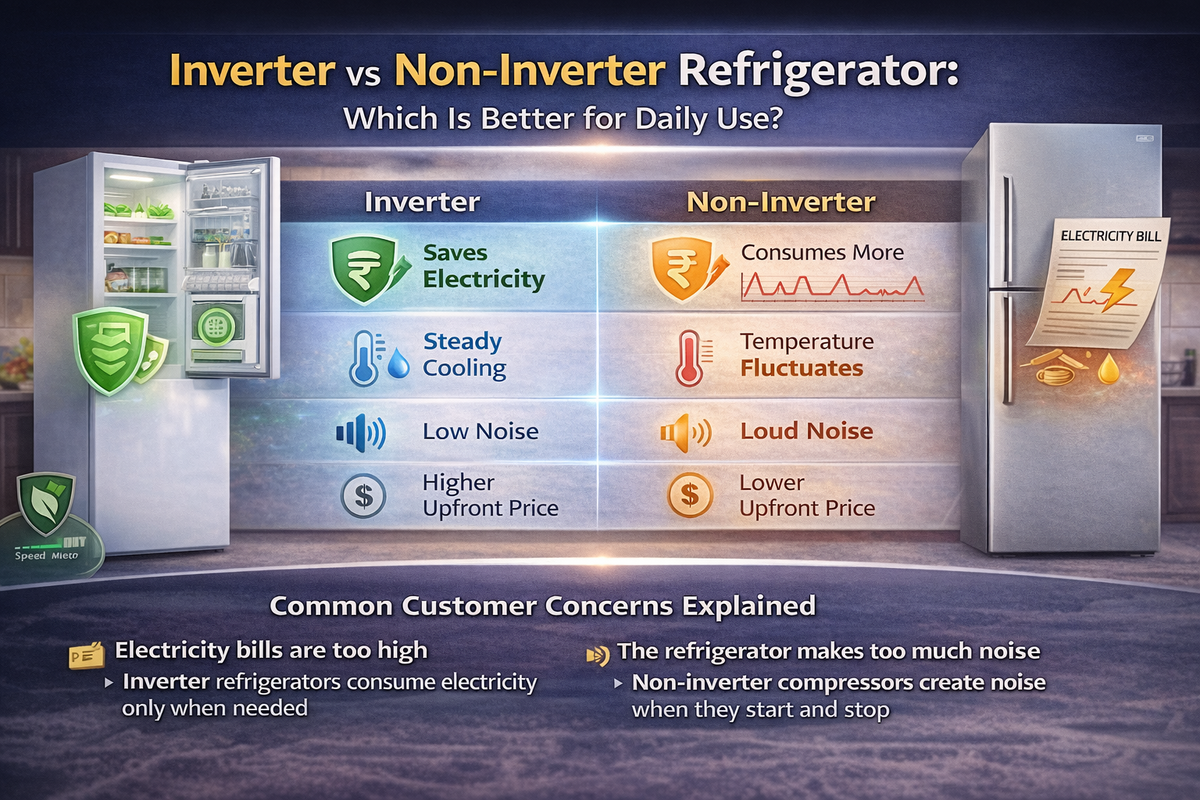 Inverter vs Non-Inverter Refrigerator: Which Is Better for Daily Use ...